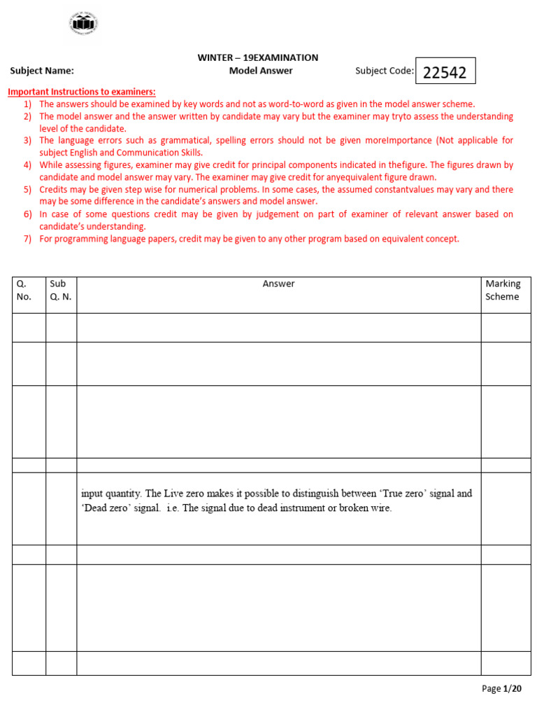 2019 Winter Model Answer Paper (Msbte Study Resources) | PDF | Analog ...