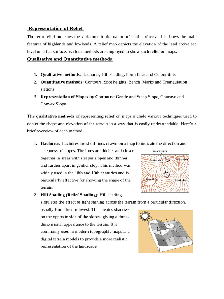 Representation of Relief 2 | PDF | Contour Line | Terrain