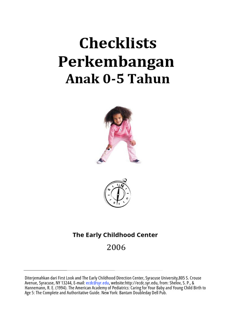 Checklist Perkembangan Anak | PDF