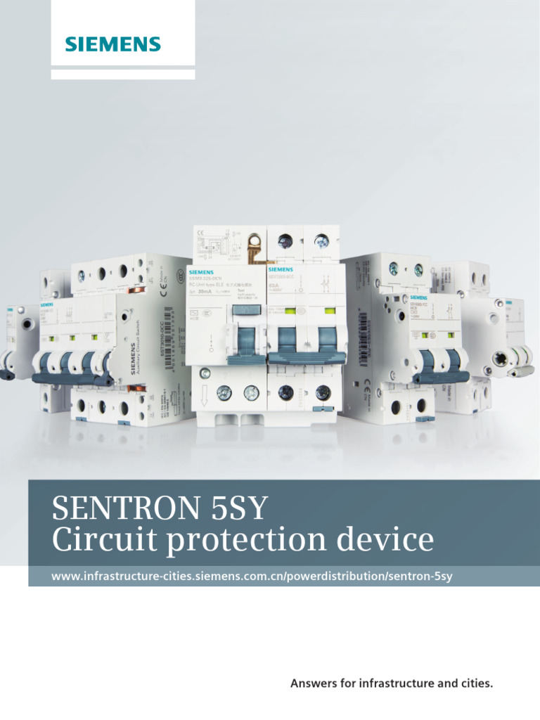 Sentron 5sy Circuit Protection Device: Answers For Infrastructure and ...