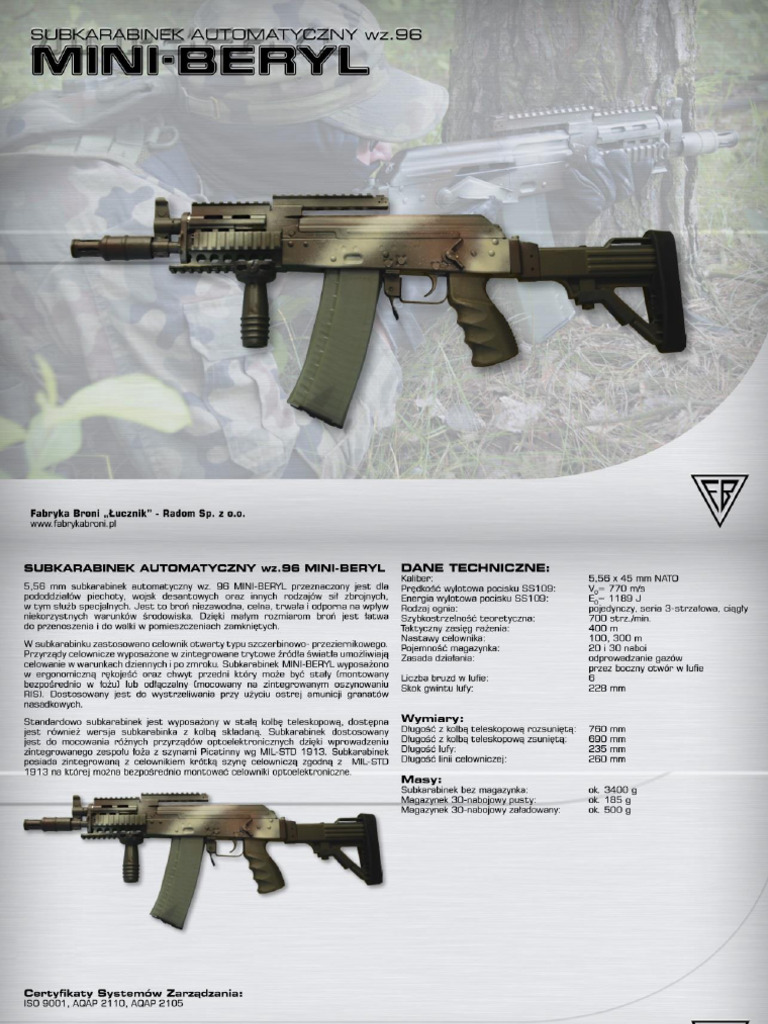 Karta Produktu-Wz. 96 MINI-BERYL | PDF