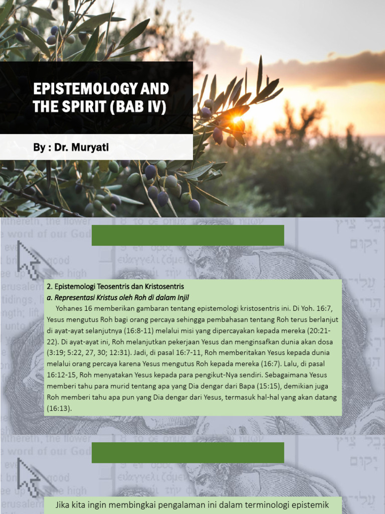 Epistemology and The Spirit (Rev) | PDF