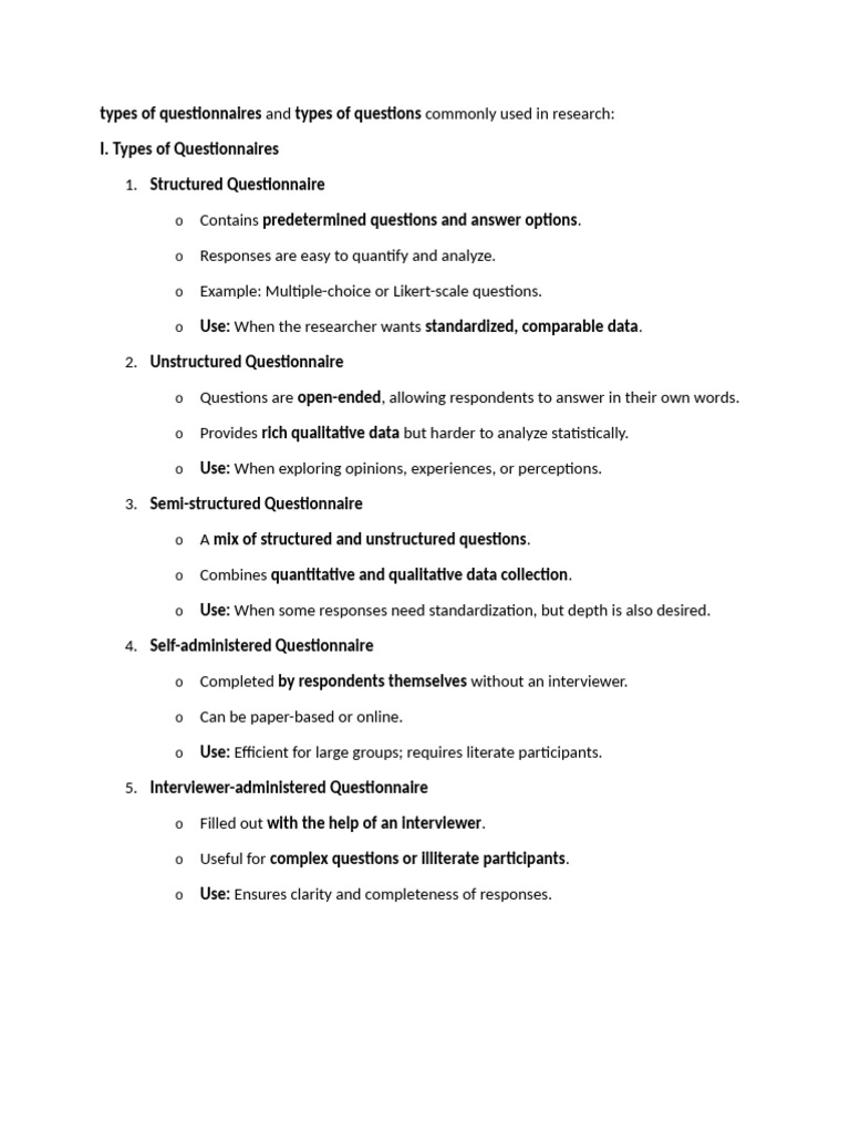 types-of-questionnaires-and-types-of-questions-commonly-used-in ...