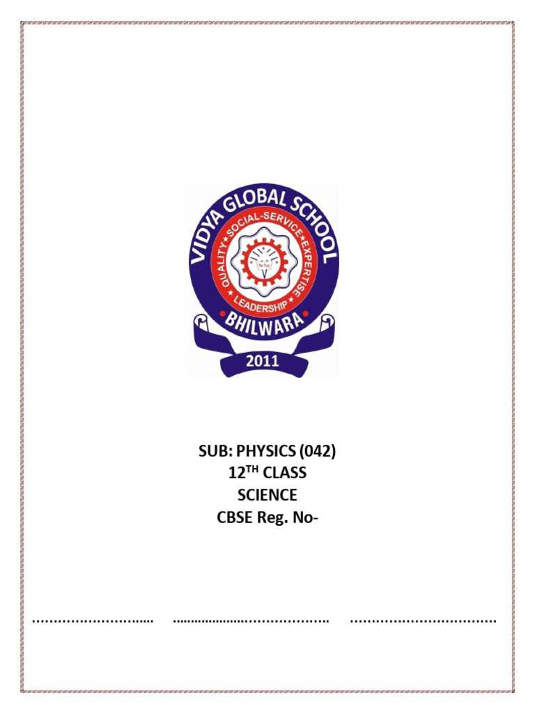 Front Page of Practical - Project - Assignemnt Files - Cbse | PDF