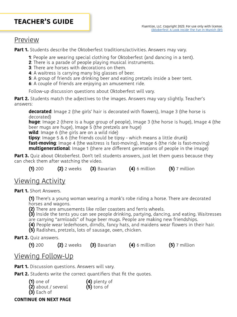 Oktoberfest Traditions and Activities Guide | PDF