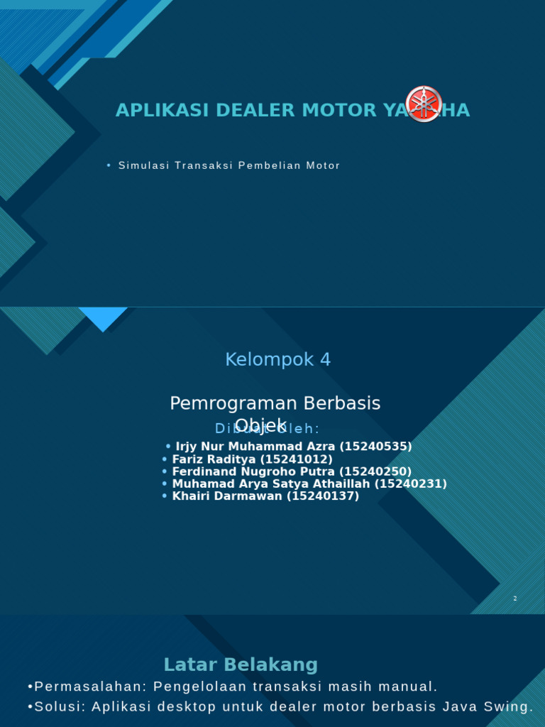 PPT Project Kelompok 4 Pemrograman Berbasis Objek | PDF