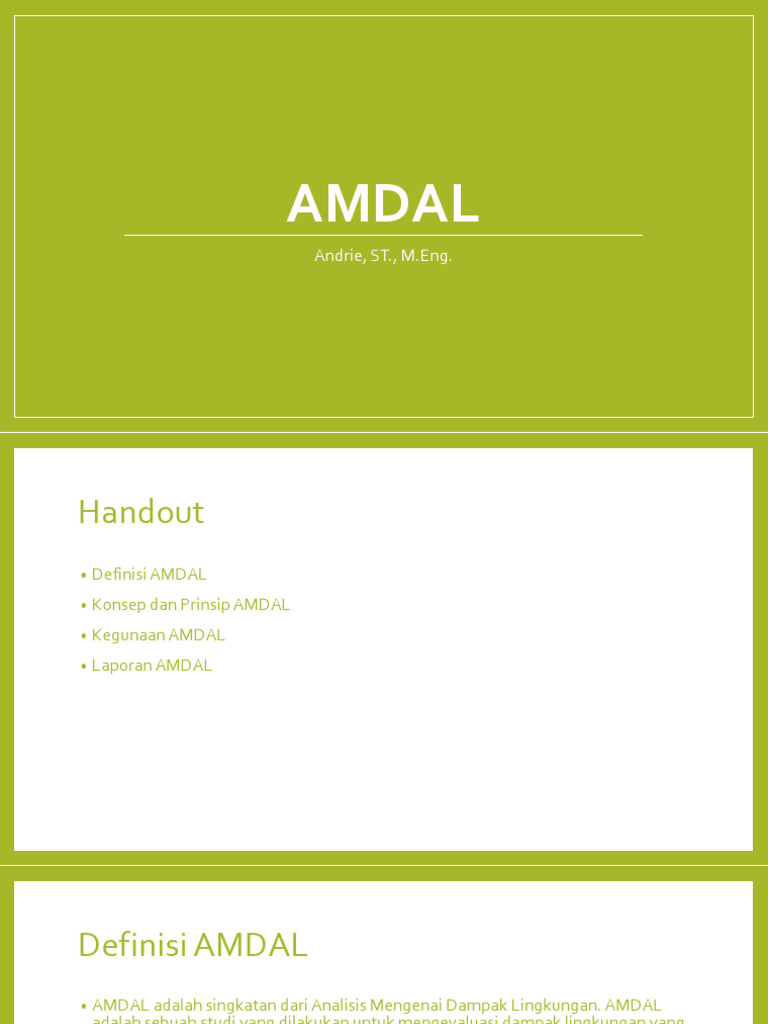 Panduan Lengkap AMDAL dan Kegunaannya | PDF