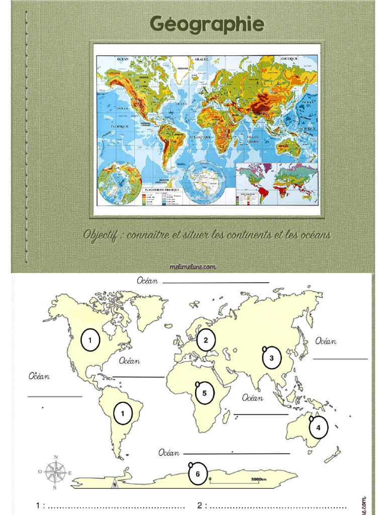Connaître les continents et océans | PDF | Océan Atlantique | Océan indien