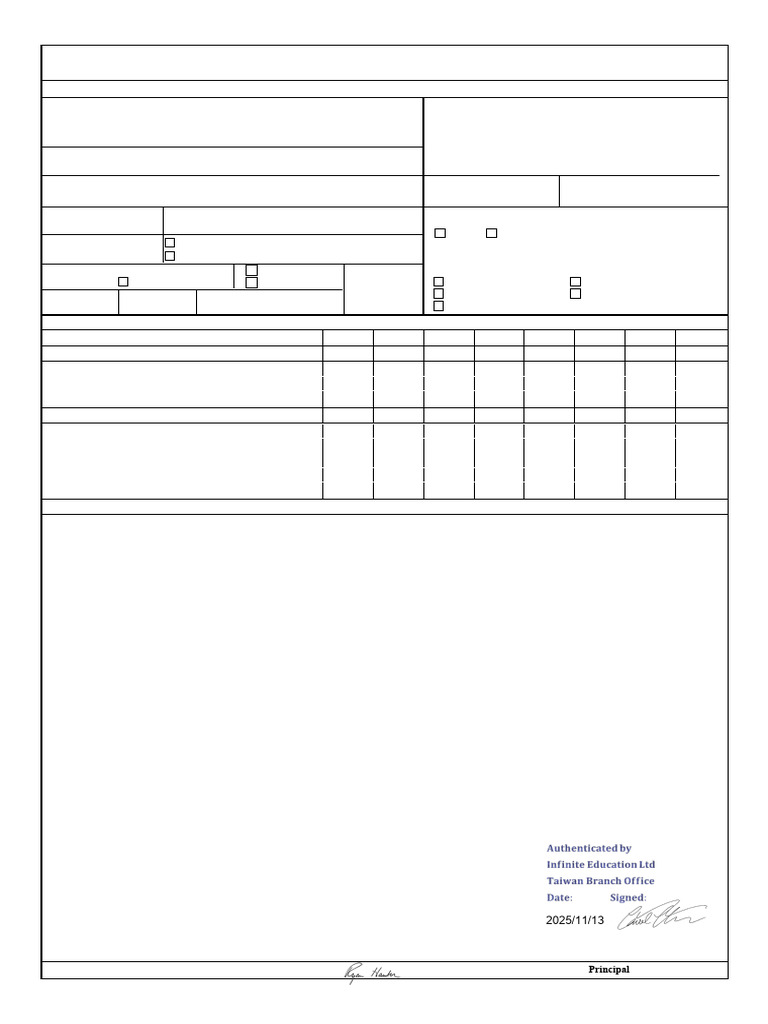 Chang, Yuan-Ning Transcript | PDF | Educational Stages