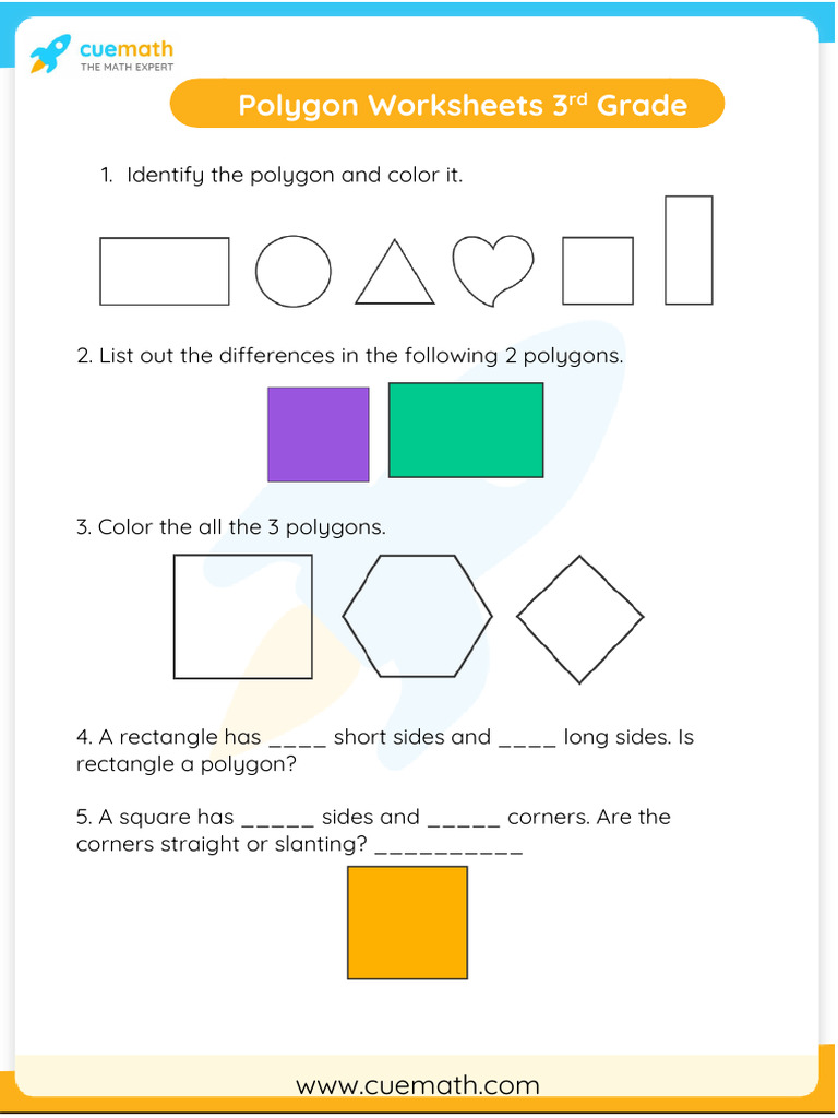 Polygon Worksheets for 3rd Grade | PDF
