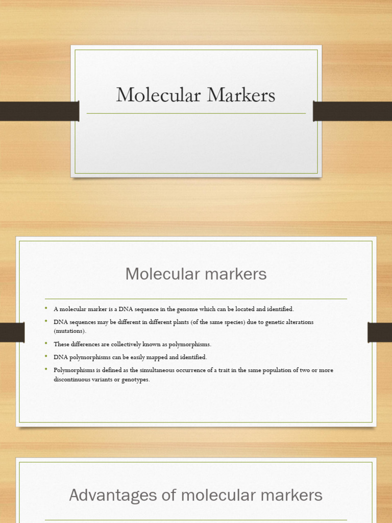 Molecular Markers 1 | PDF | Scientific Techniques | Nucleic Acids