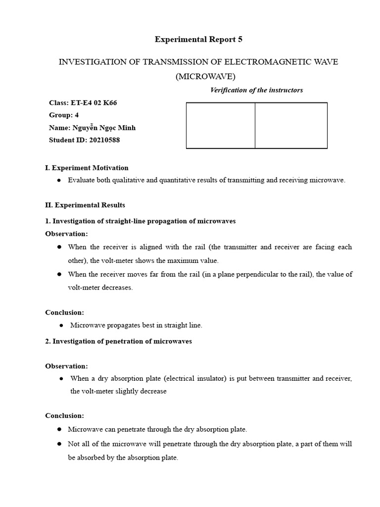 Lap report 5 | PDF | Antenna (Radio) | Waves