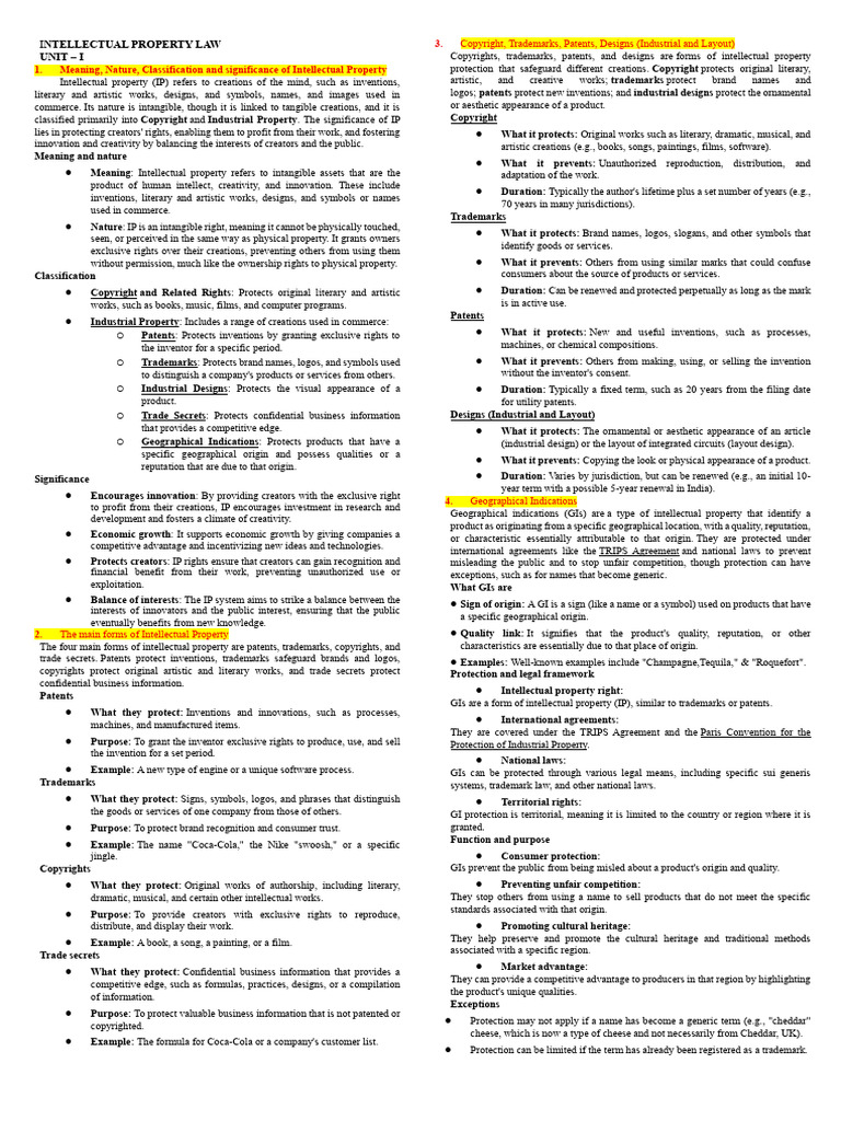 Intellectual Property | PDF | Intellectual Property | Patent