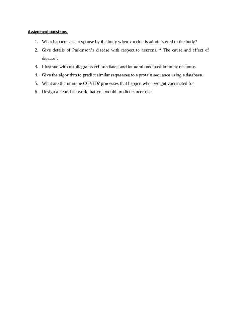 Assignment Questions | PDF