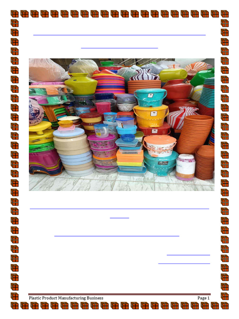 PLASTIC - Manufacturing Mdin Hsen | PDF | Plastic | Investing
