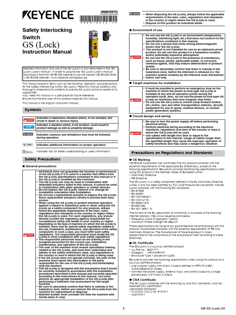Keyence - GS-series - Manual | PDF | Power Supply | Electrical Engineering