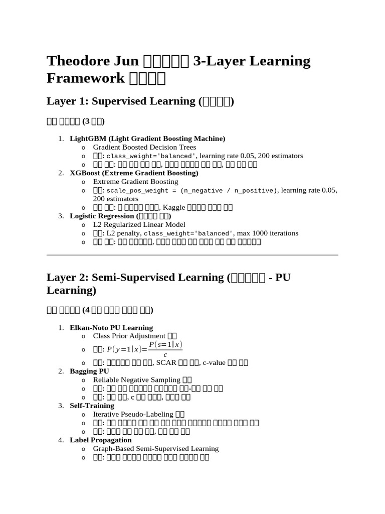 3-Layer Learning Algorithms (Supervised, Semi-supervised, Unsupervised) | PDF