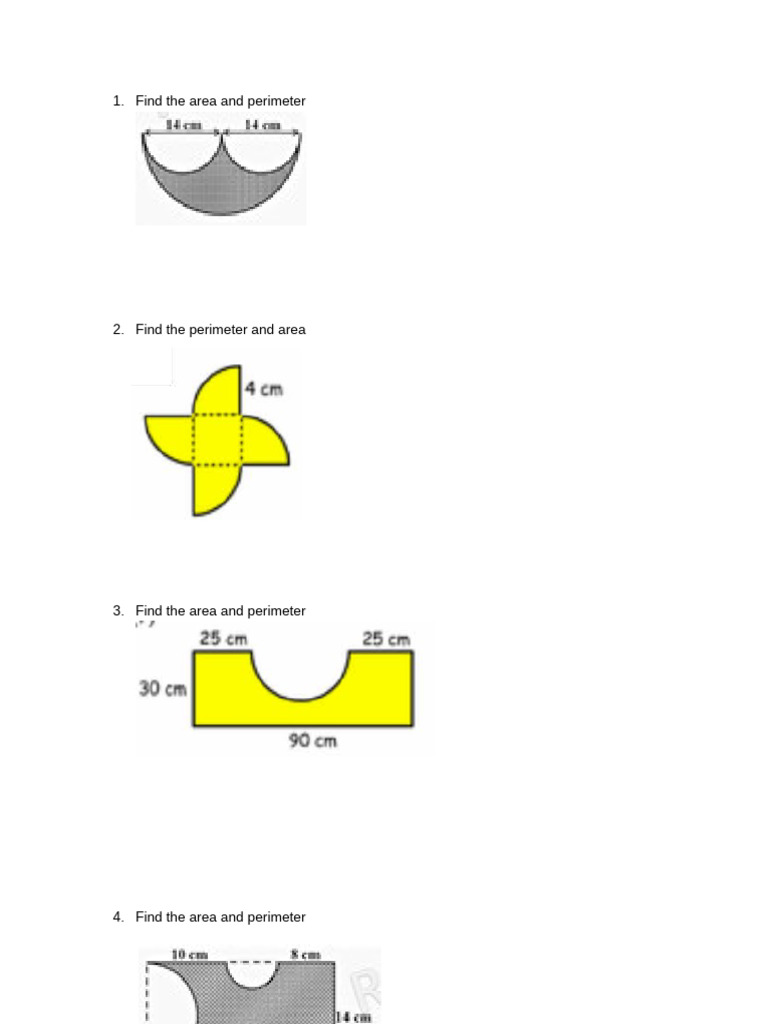 Area and Perimeter Calculations Guide | PDF
