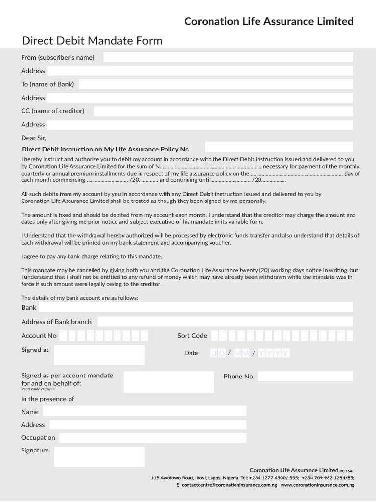 New Direct Debit Forms | PDF | Debit Card | Personal Finance