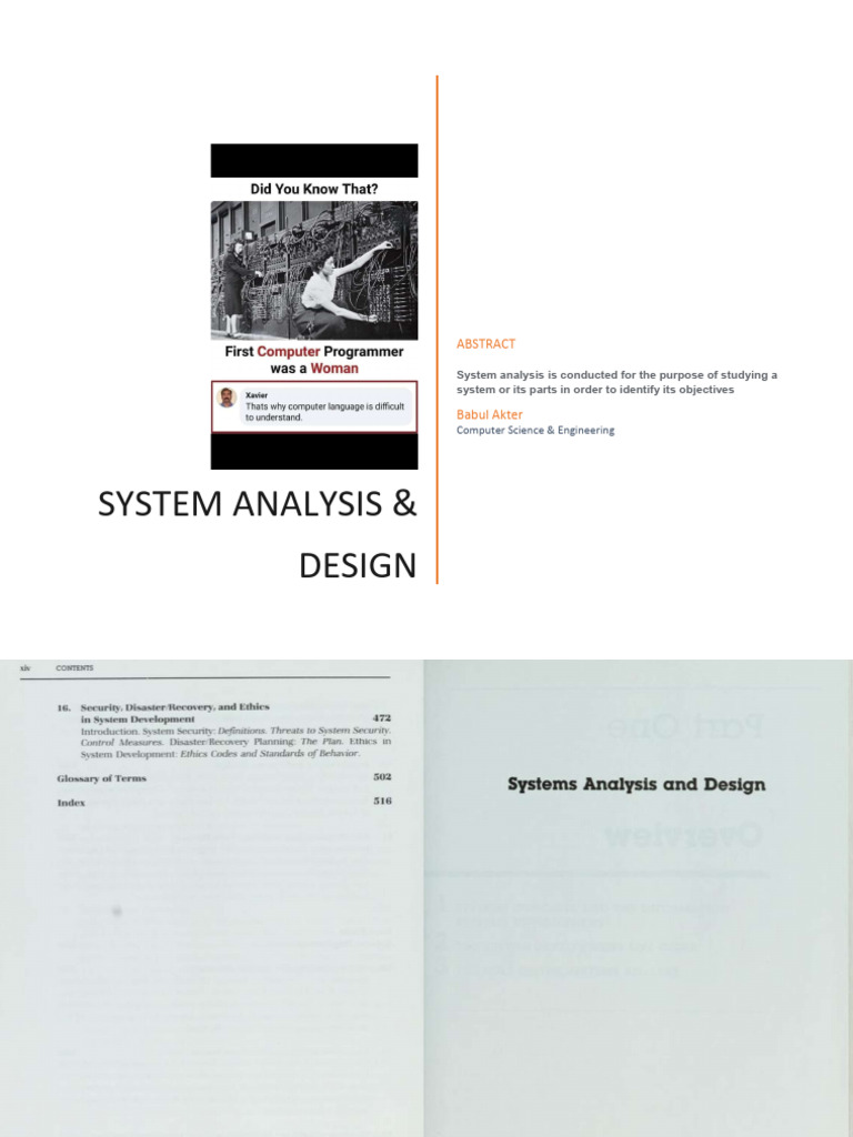 System Analysis and Design Overview | PDF