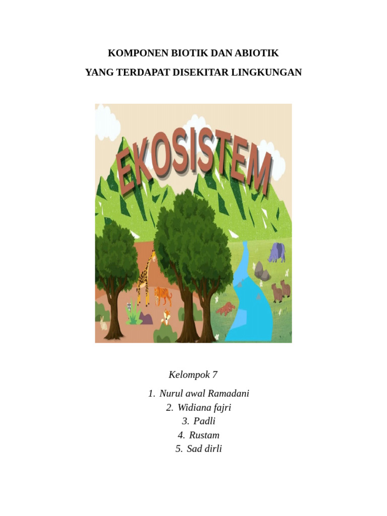 Komponen Biotik Dan Abiotik | PDF