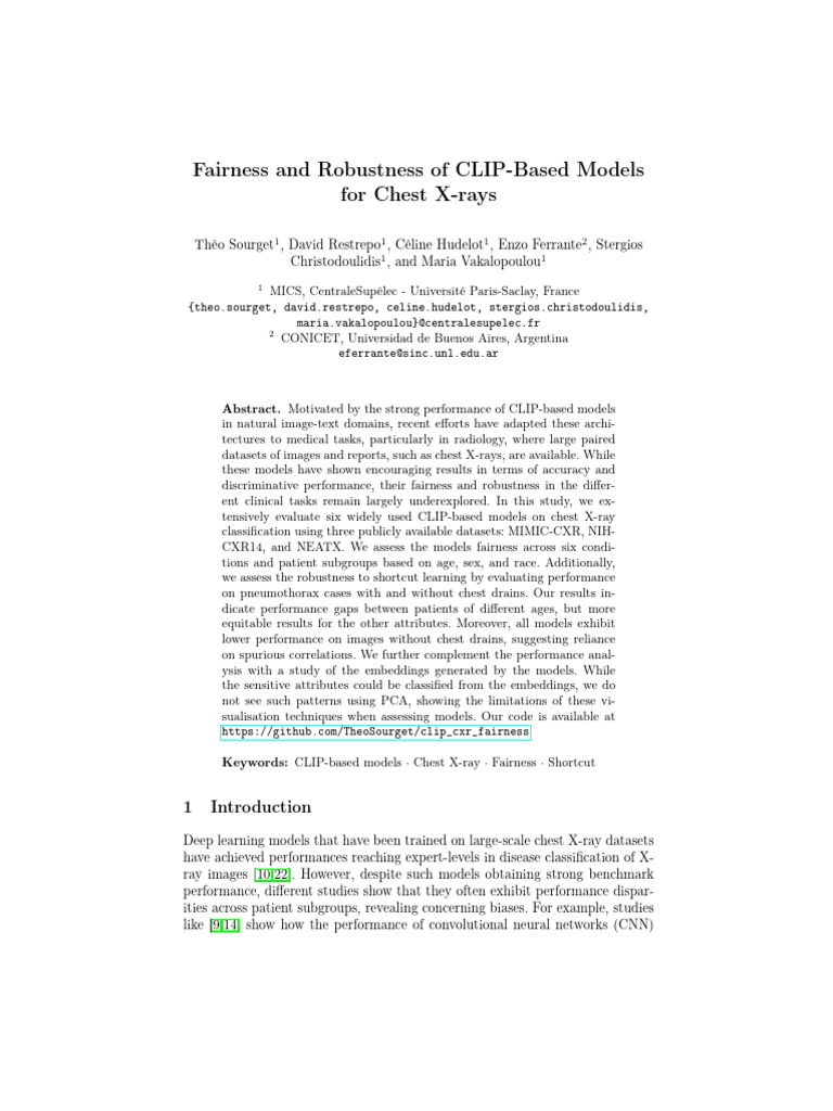 Fairness and Robustness of CLIP-Based Models For C | PDF | Receiver ...