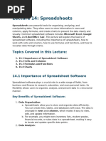 Essential Spreadsheet Features Explained | PDF | Spreadsheet ...