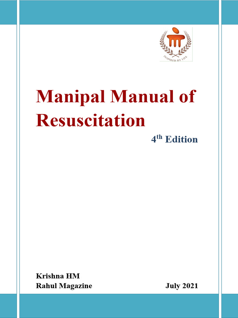 BLS-Manipal Manual of Resuscitation 4th Edition | PDF | Cardiac Arrest ...