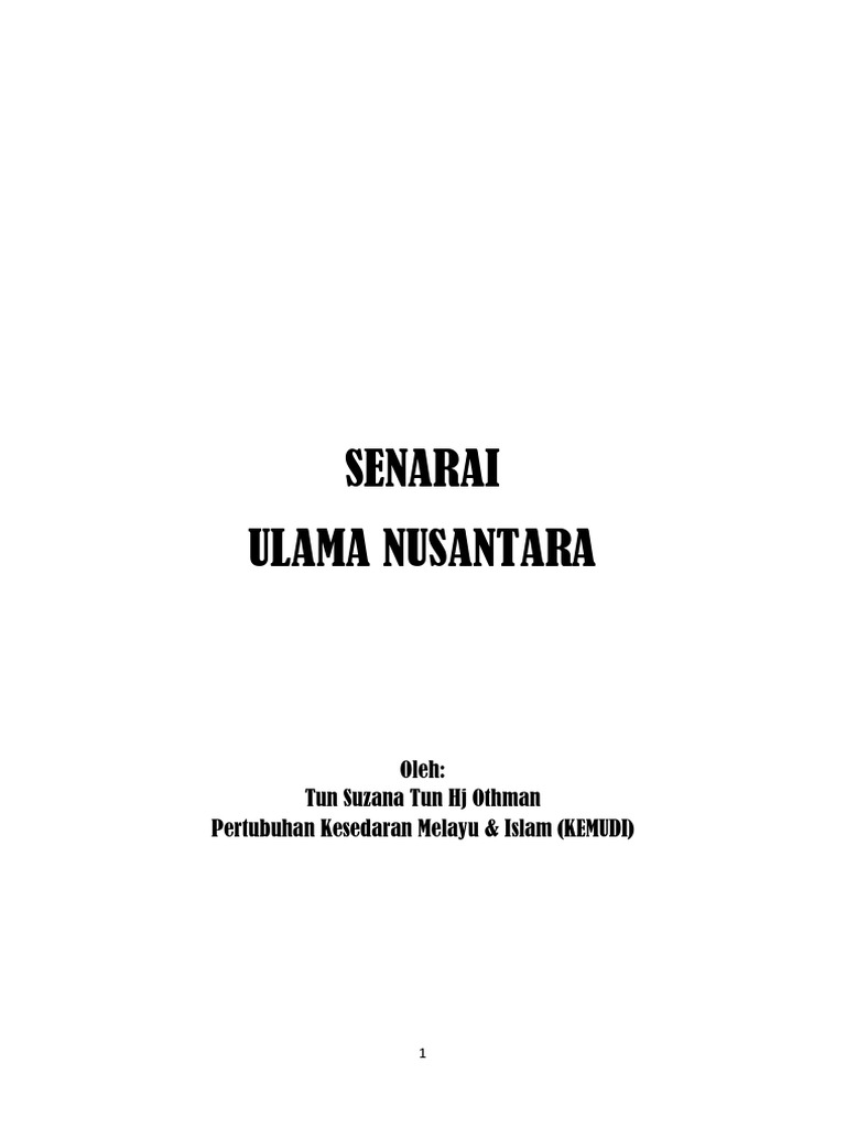 Ulama Besar Alam Melayu | PDF