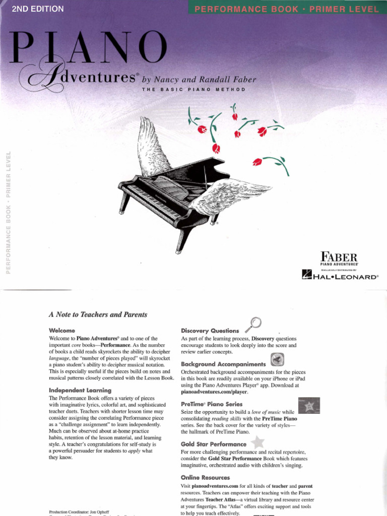 Piano Adventures Performance Book Primer Level 2nd Edition | PDF
