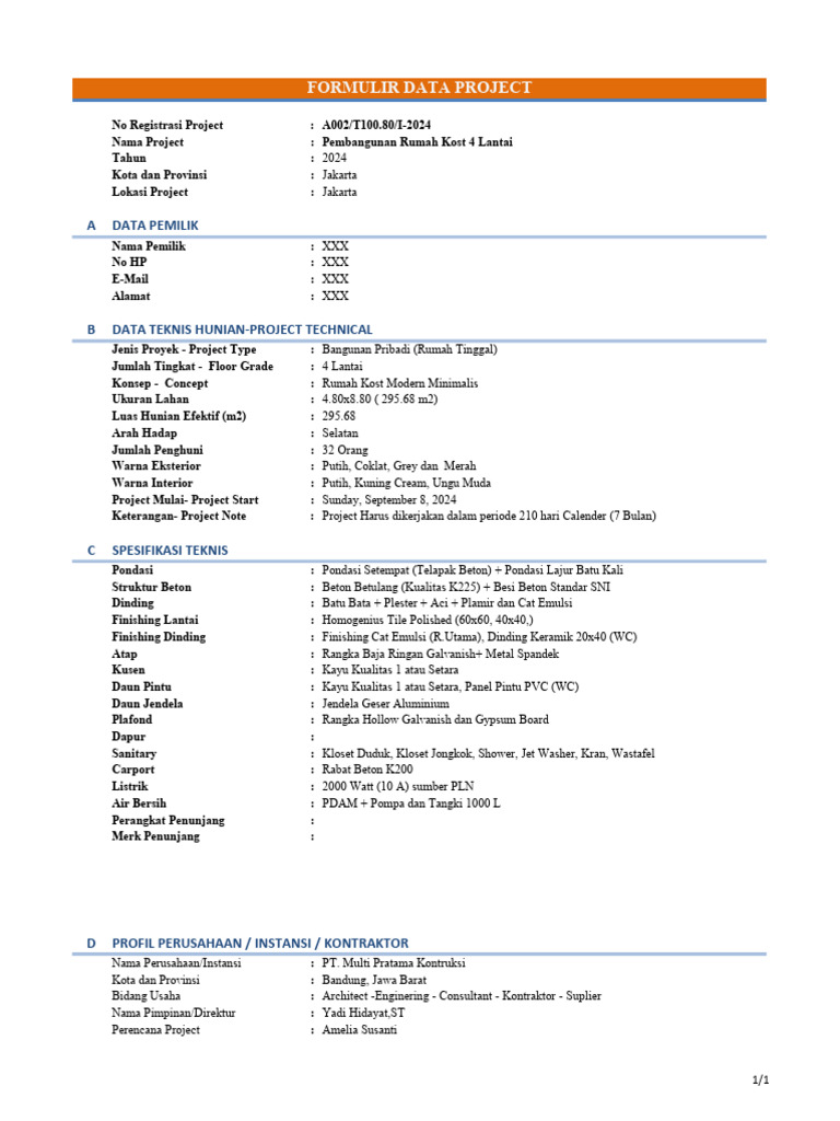 Rab Rumah Kost JKT | PDF
