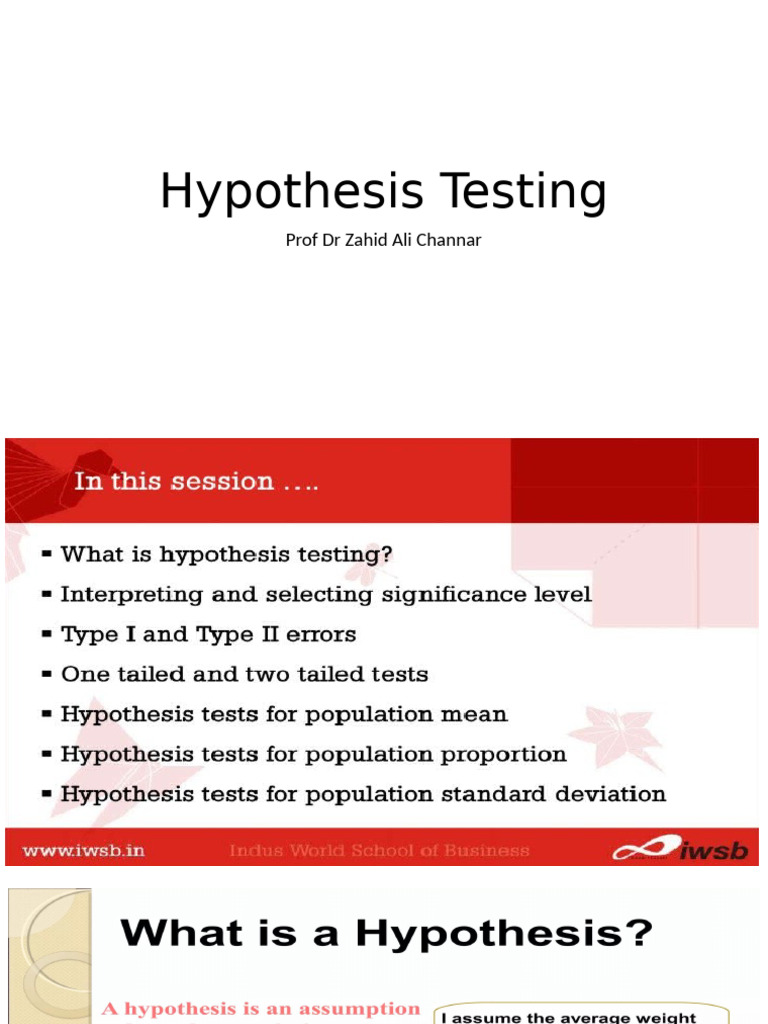 Hypothesis Testing | PDF