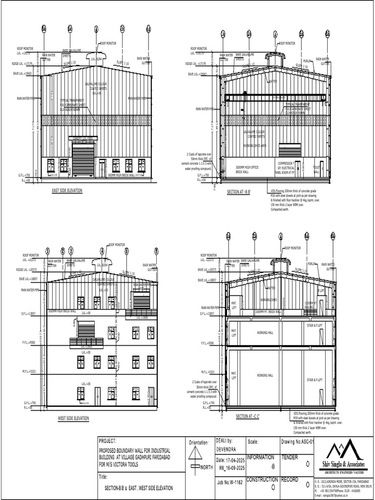 Ssa W 1162 Asc 01 r6 - Section & Elevation | PDF | Roof | Structural ...