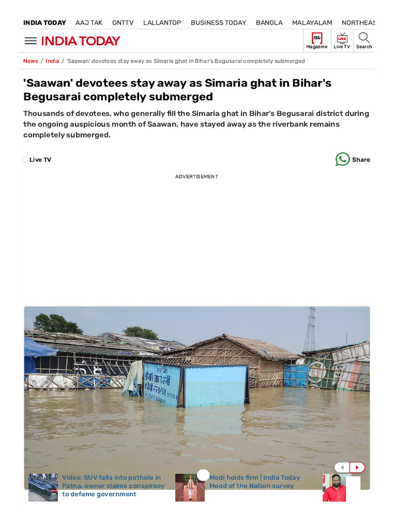 C4.0 Ganga River Flood India Todayl News 2020 | PDF | Flood