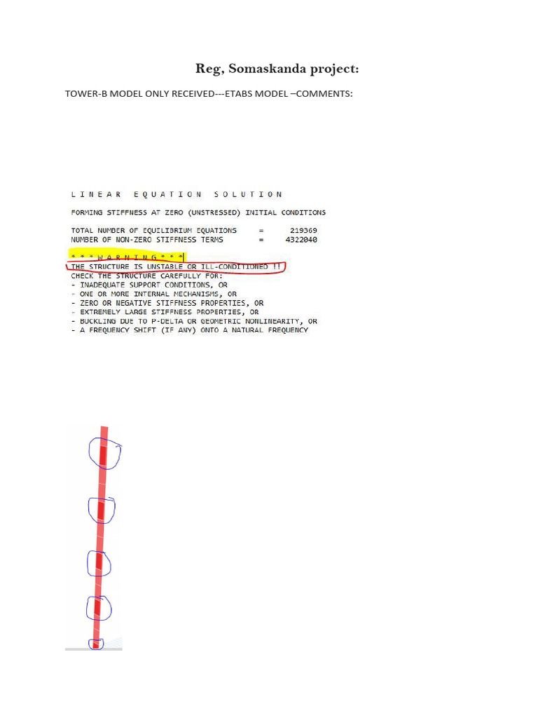 Somaskanda Project Etabs Model & Analysis Comments---10!11!25 | PDF