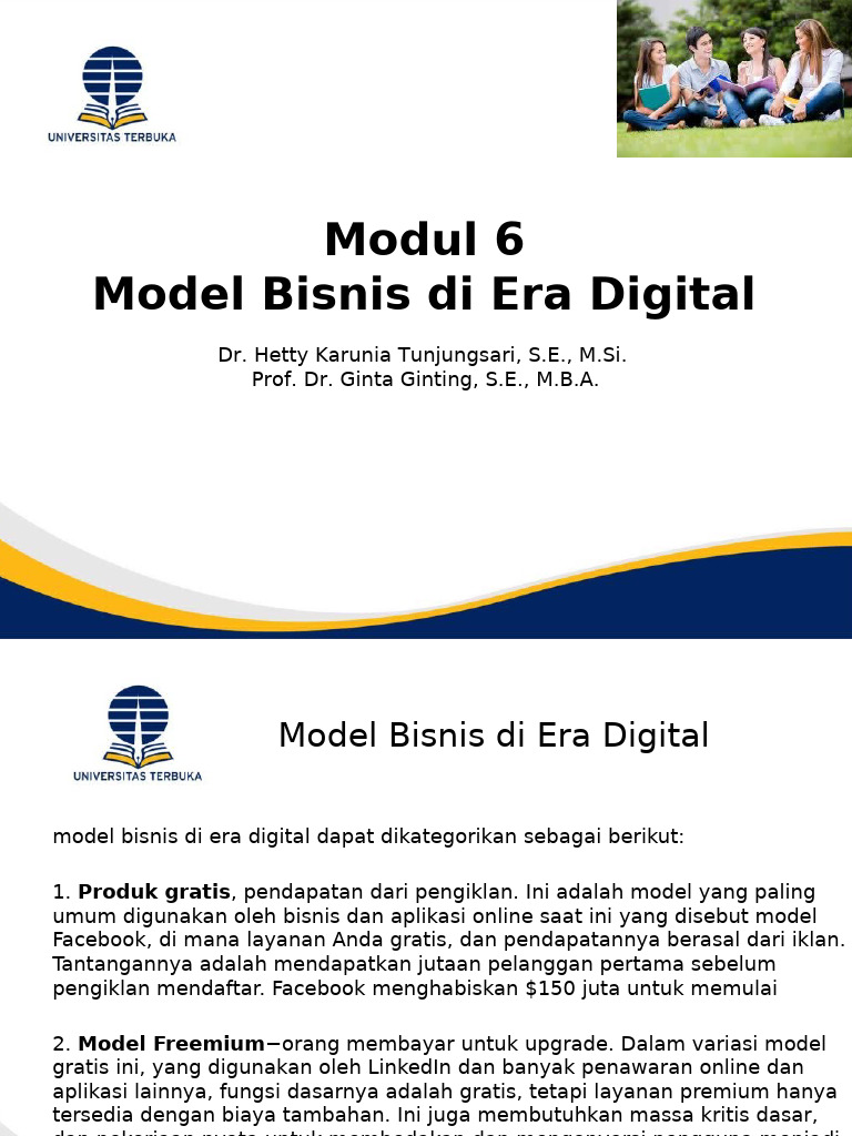 Model Bisnis Digital: Strategi dan Kunci Sukses | PDF