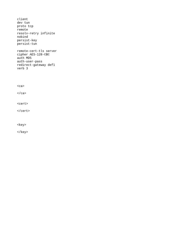 VPN Configuration File Example | PDF