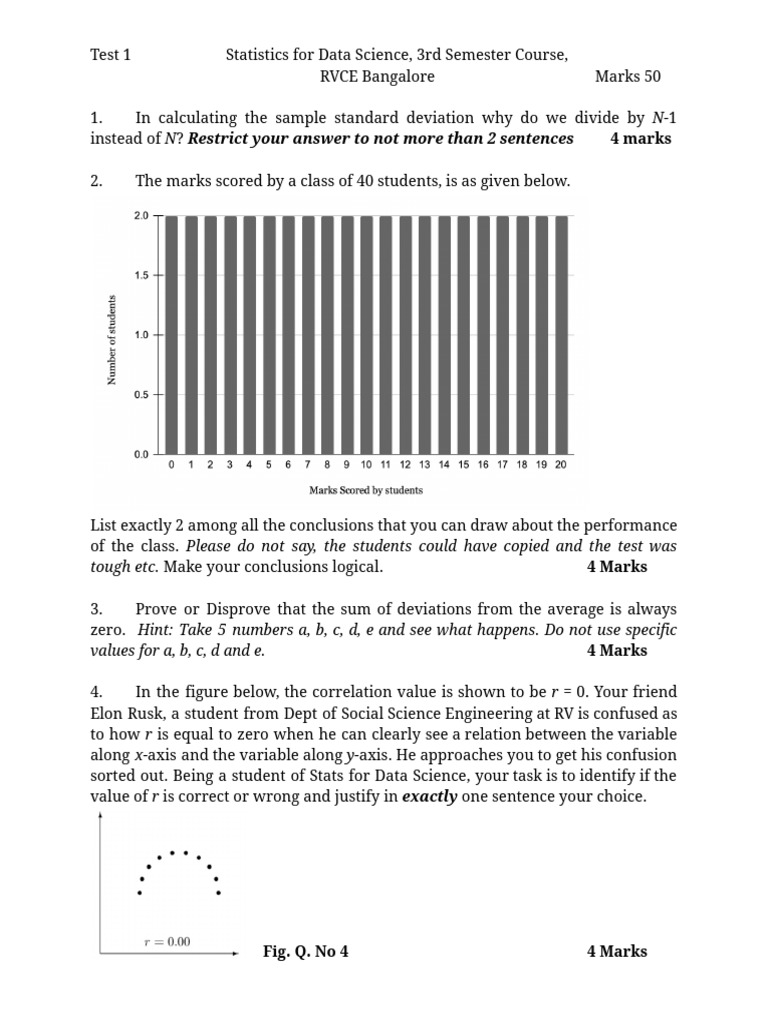 RVCE AIML 3rd Sem Test 1 - Kirti | PDF | Mean | Mode (Statistics)