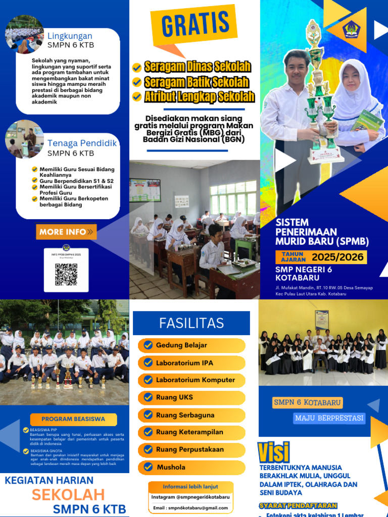 Brosur Spmb Smpn6 Ktb | PDF
