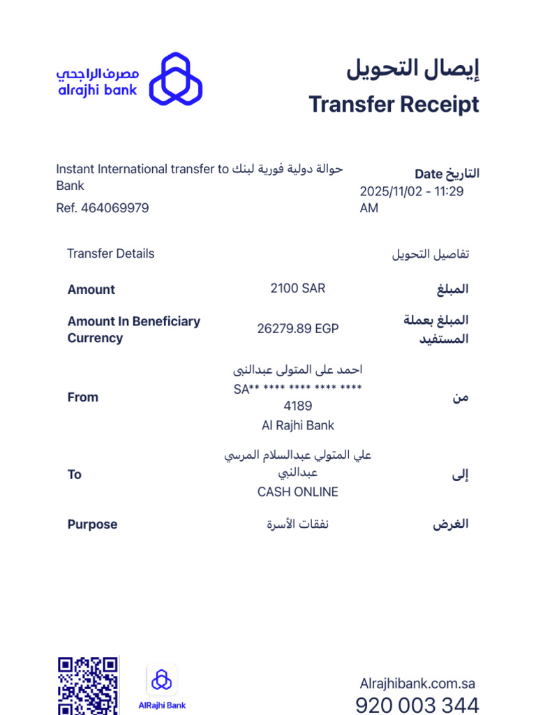 International Transfer Receipt Details | PDF