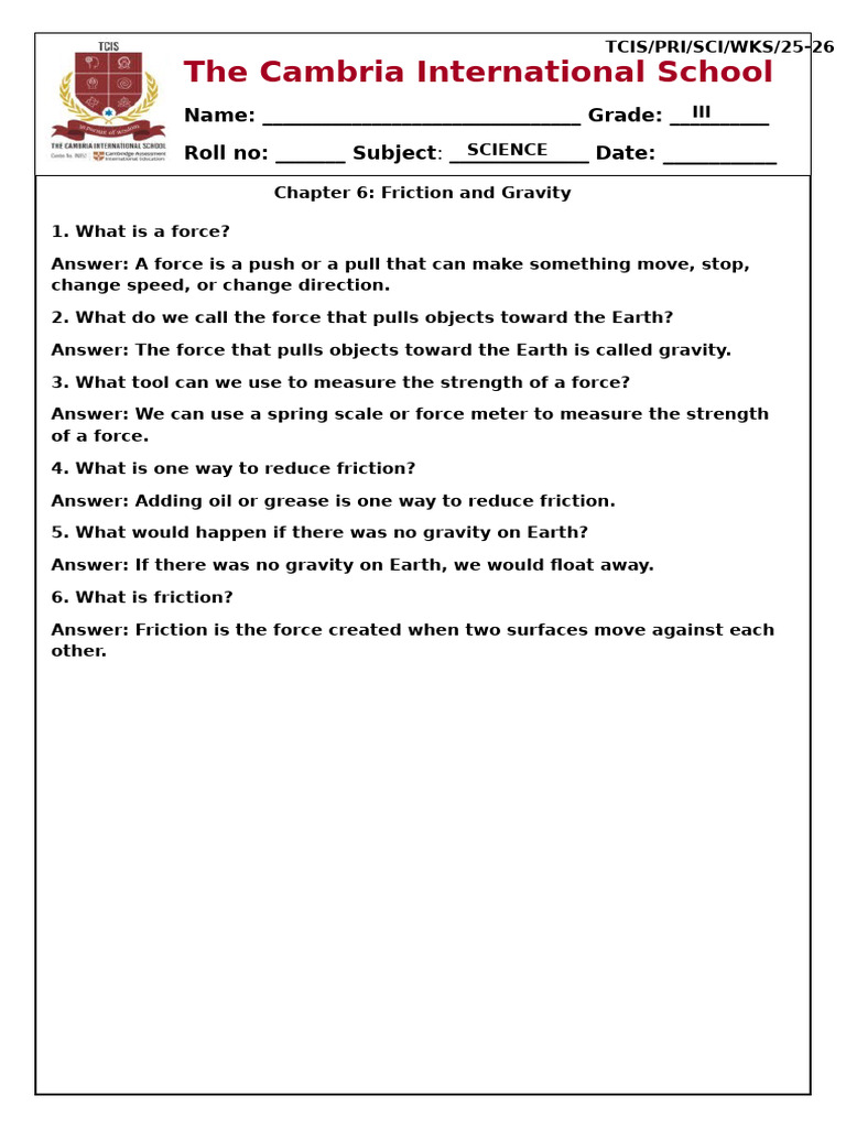 Grade 3 Chapter 6 | PDF