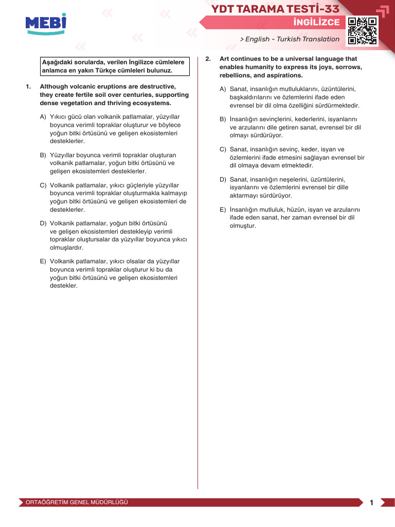 33 - English - Turkish Translation | PDF