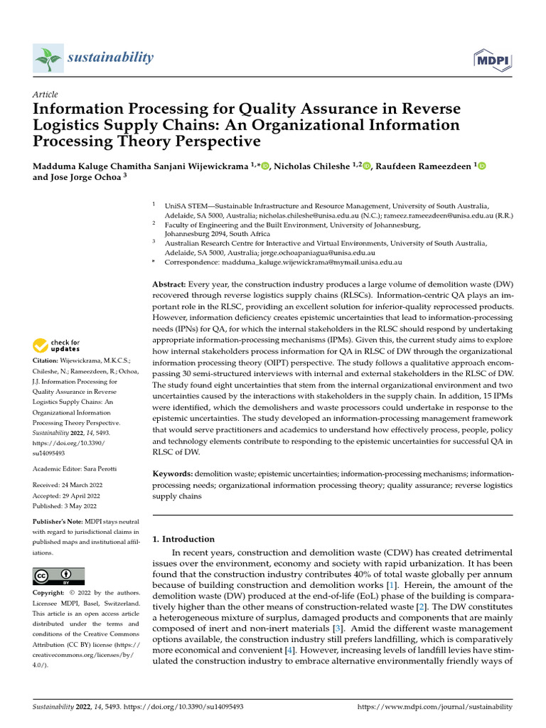Information Processing For Qua | PDF | Waste | Qualitative Research