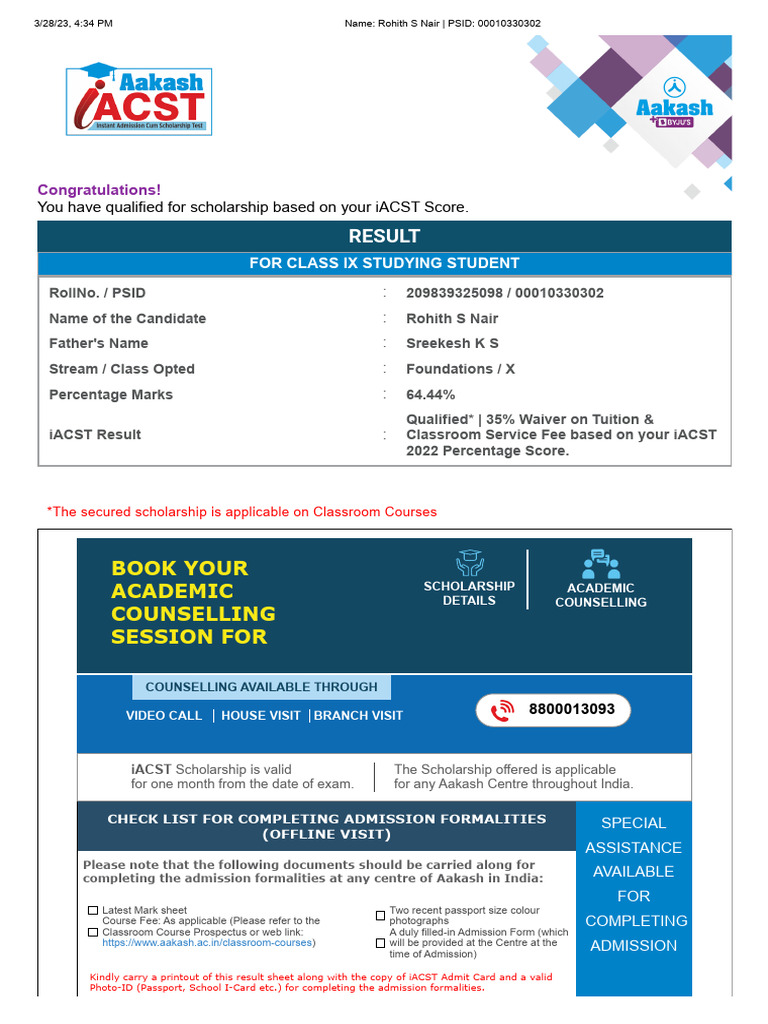 Name - Rohith S Nair - PSID - 00010330302 | PDF