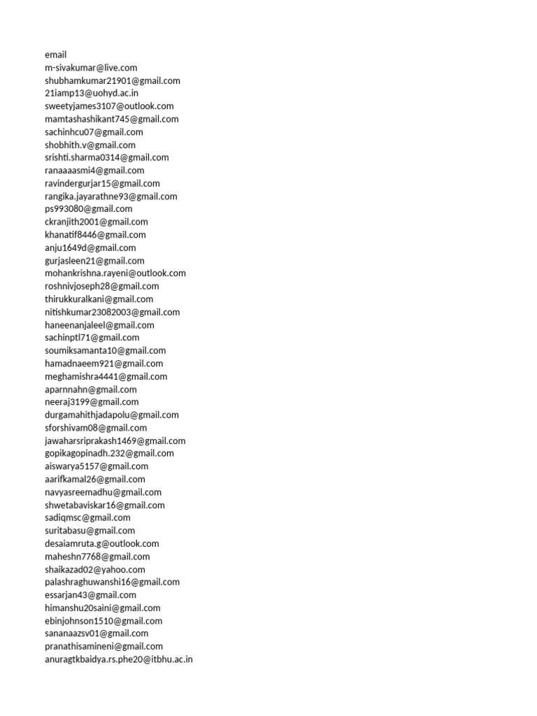 Emails Cleaned Latest | PDF
