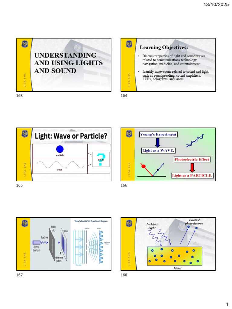 Light and Sound: Properties and Uses | PDF | Sound | Waves