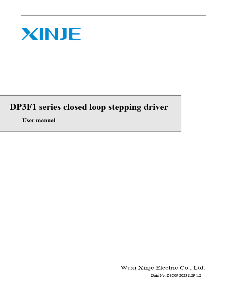 DP3F1 Stepping Driver User Manual | PDF | Power Supply | Direct Current