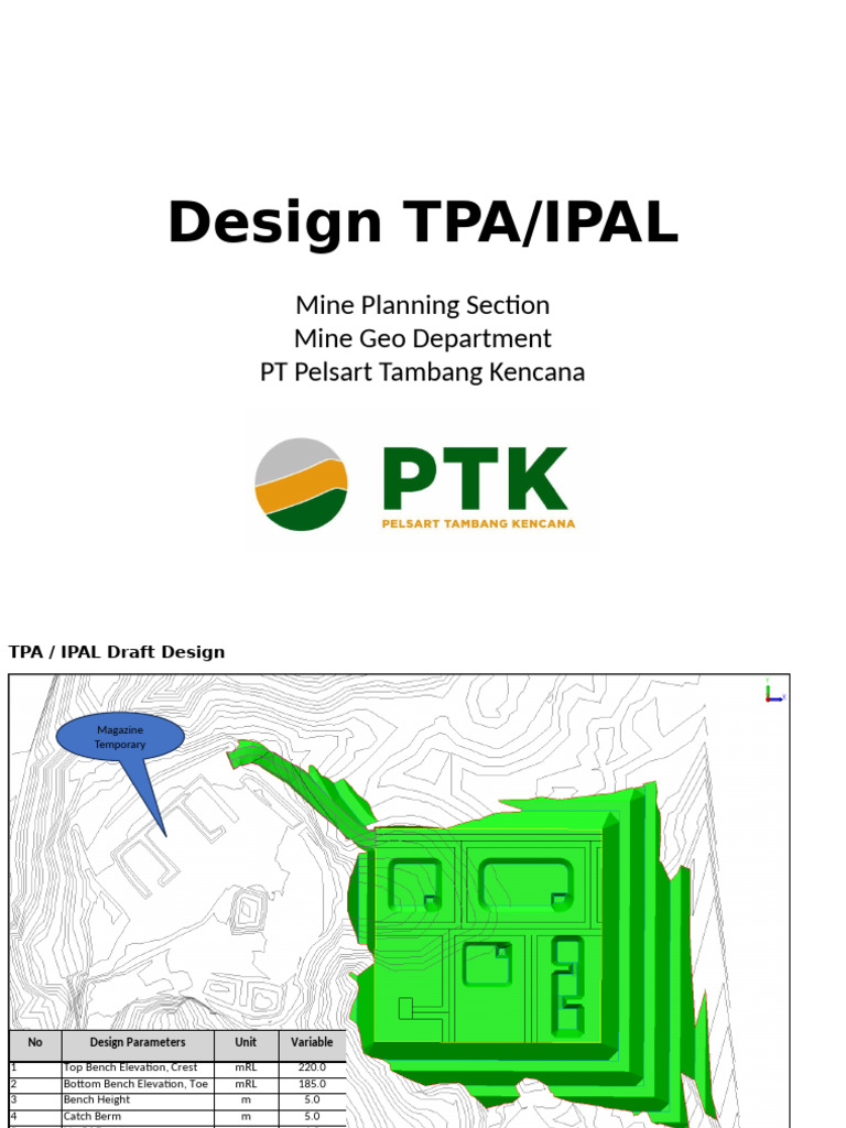 TPA/IPAL Design and Cost Analysis | PDF