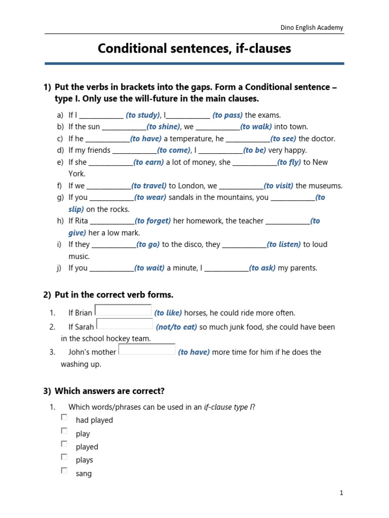 Conditional Sentences | PDF | Syntax | Grammar
