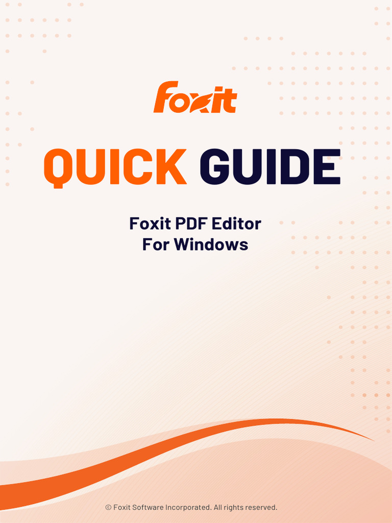 Foxit PDF Editor - Quick Guide | PDF
